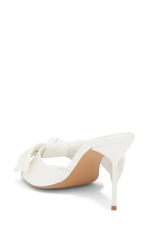 Jeffrey Campbell Spoiled Stiletto Sandal With Bow Detailing - White