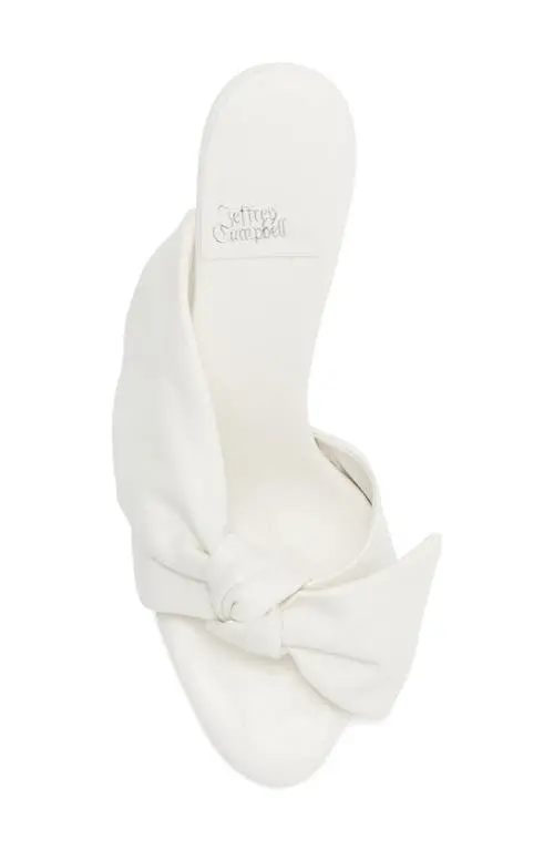 Jeffrey Campbell Spoiled Stiletto Sandal With Bow Detailing - White