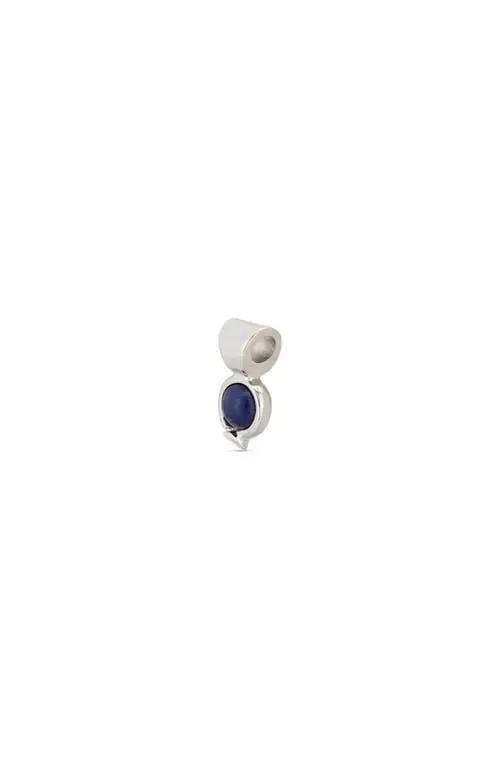 UNODE50 Sterling Plated Charm With Lapis Lazuli Stone