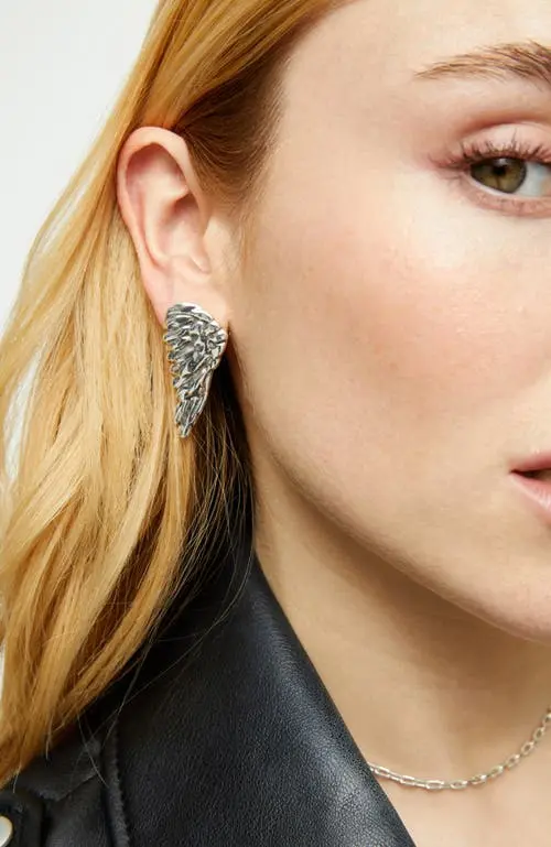 UNODE50 Sterling Plated Wing Earrings