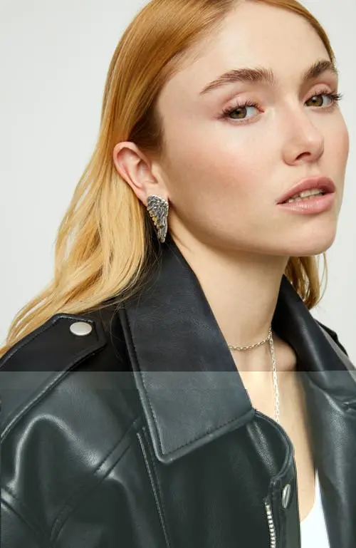 UNODE50 Sterling Plated Wing Earrings