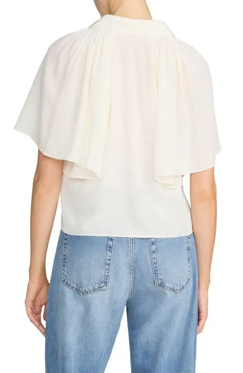 FRAME Gala Silk Short Sleeve Shirt