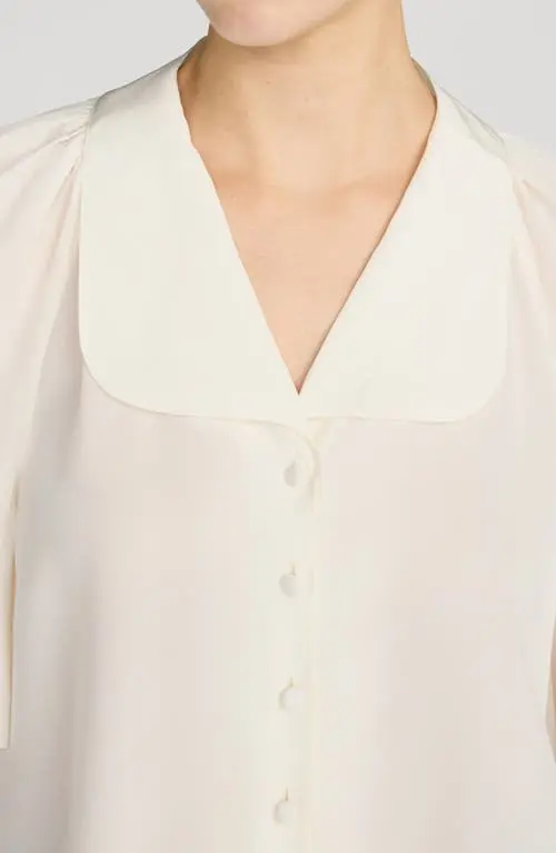 FRAME Gala Silk Short Sleeve Shirt