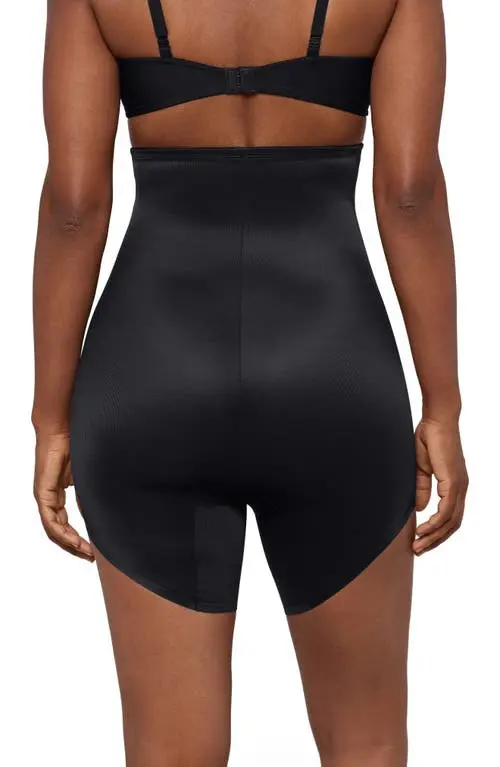 Miraclesuit Show Stopper High Waist Slant Hem Shorts - Black