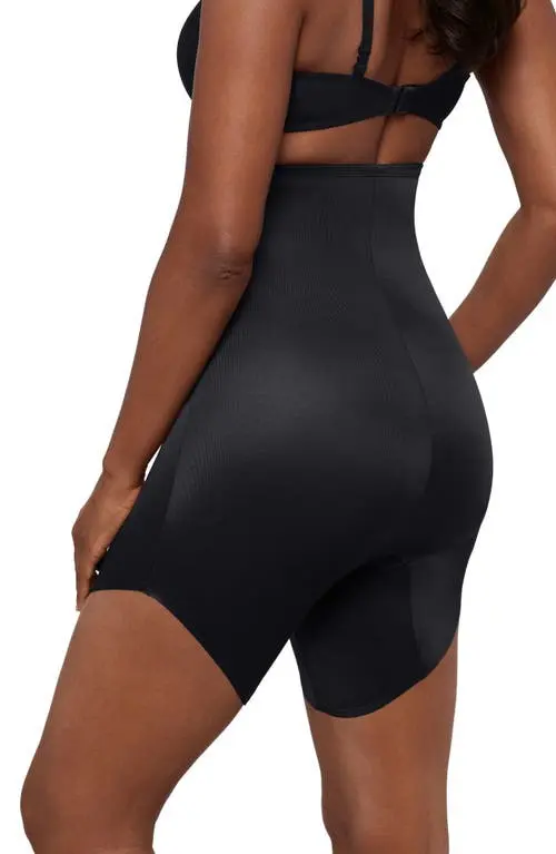 Miraclesuit Show Stopper High Waist Slant Hem Shorts - Black