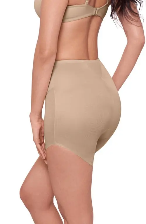 Miraclesuit Show Stopper Slanted Hem Shorts - Warm Beige