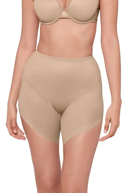 Miraclesuit Show Stopper Slanted Hem Shorts - Warm Beige