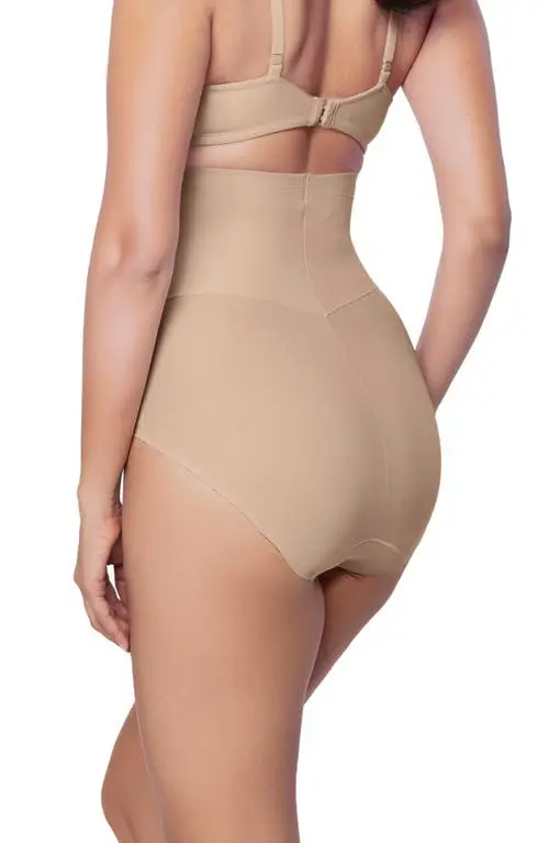 Miraclesuit Flex Ability High Waist Mid Thigh Shorts - Warm Beige