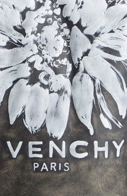 Givenchy Sunflower Back Leather Biker Jacket