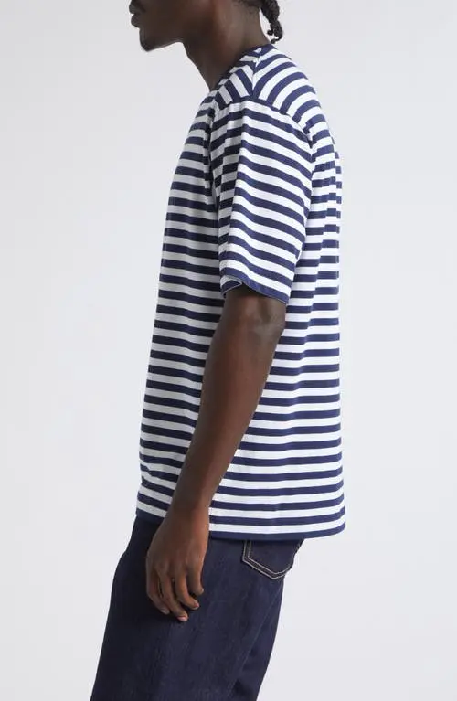 Dolce & Gabbana Embroidered Logo Stripe Stretch Cotton T-shirt