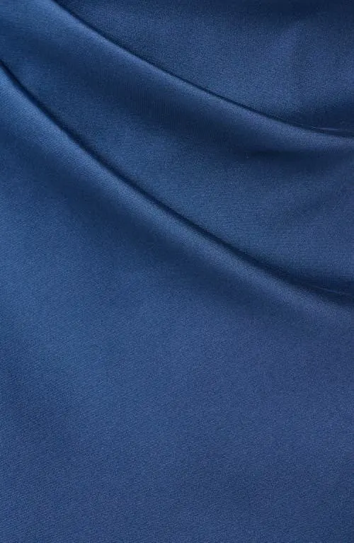 Aidan Mattox Pleated Stretch Mikado Gown