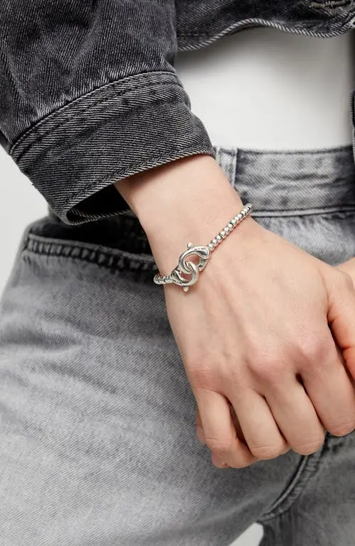 UNODE50 Sterling Plated Ball Bracelet With Interlocking Clasp
