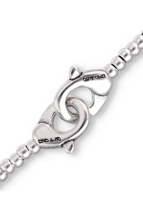 UNODE50 Sterling Plated Ball Bracelet With Interlocking Clasp