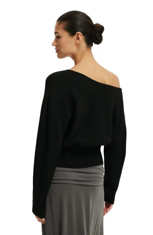 COTTON ON Luxe Knit Sweater - Black
