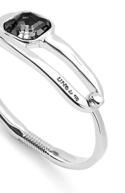 UNODE50 Plated Bracelet With Black Crystal
