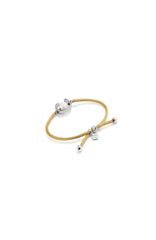 UNODE50 Camel Silk Effect Bracelet With Pearl Shell