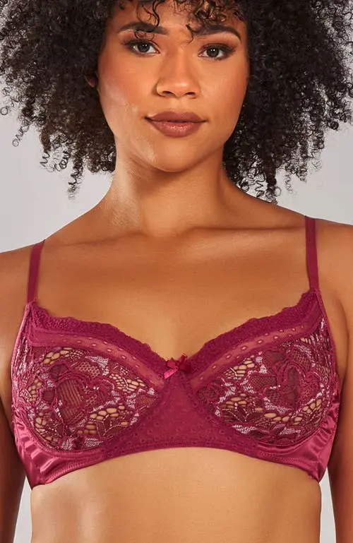 ICOLLECTION Two-toned Lace Bra & High-waist Panty Set