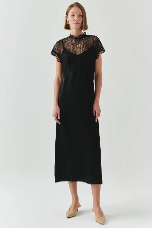 EXQUISE Iyla Crew Neck Midi Dress