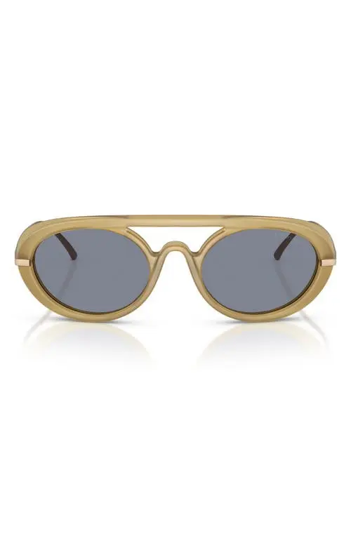 ARMANI Oval Sunglasses - Transparent Sand/blue