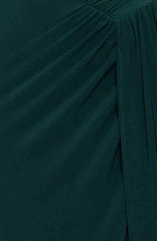 Betsy & Adam Embellished Long Sleeve Gown