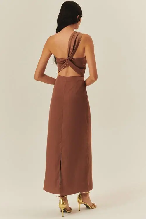 EXQUISE Zariah Maxi Dress One Shoulder