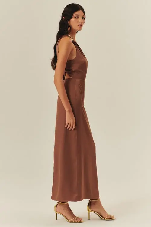 EXQUISE Zariah Maxi Dress One Shoulder