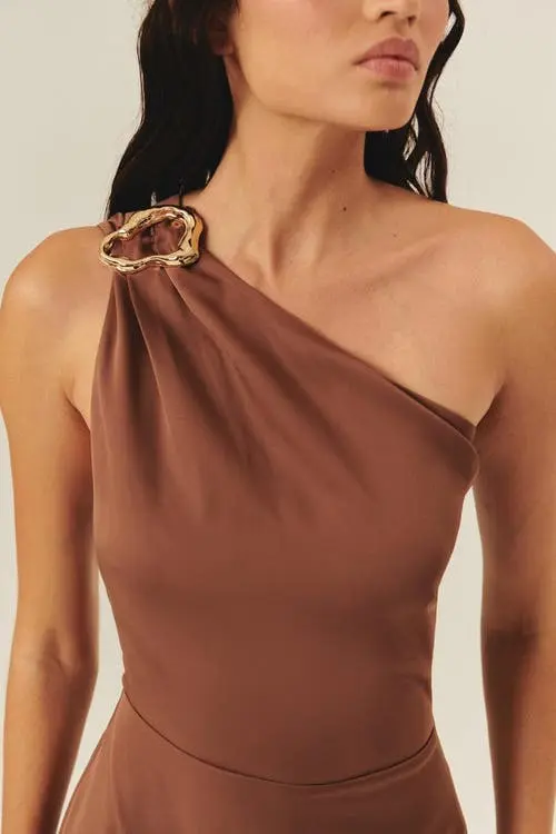 EXQUISE Zariah Maxi Dress One Shoulder