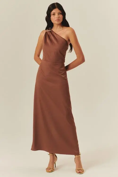 EXQUISE Zariah Maxi Dress One Shoulder