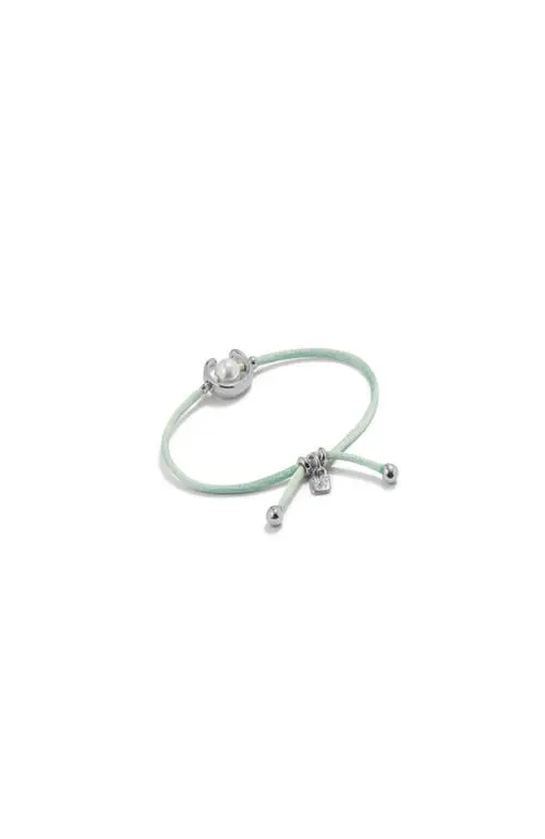 UNODE50 Silk-style Thread Bracelet With Pearl Shell Detail