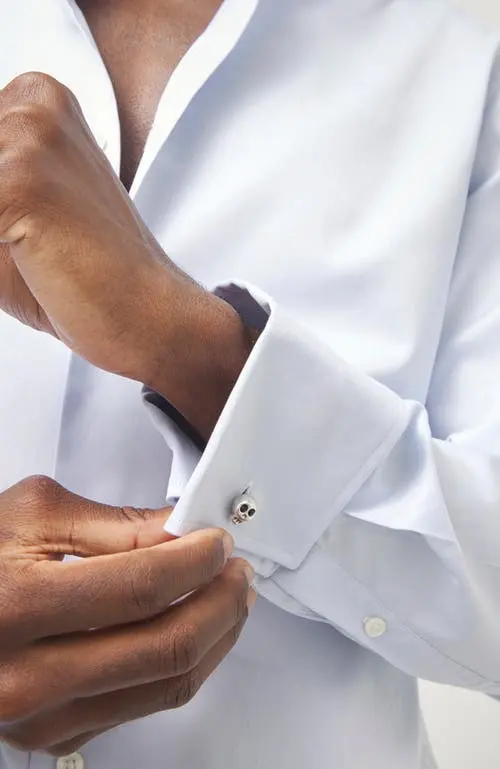 UNODE50 Plated Cufflinks With Skull Detail