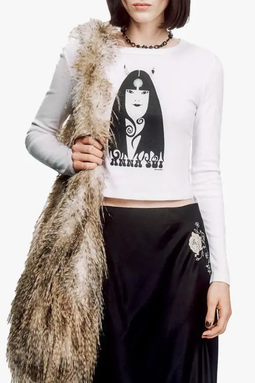 Anna Sui Graphic Long Sleeve T-shirt