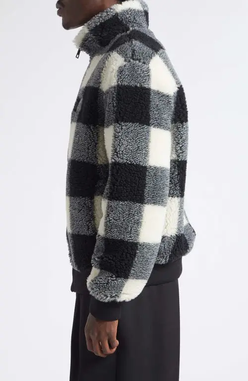 Givenchy Buffalo Check Fleece Zip Jacket - Black/white