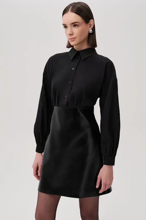 EXQUISE Fiori Mini Shirt Dress