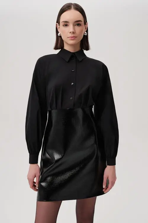 EXQUISE Fiori Mini Shirt Dress