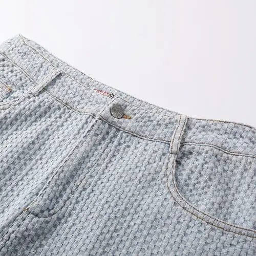 VERYRARE Waffle Denim Trousers