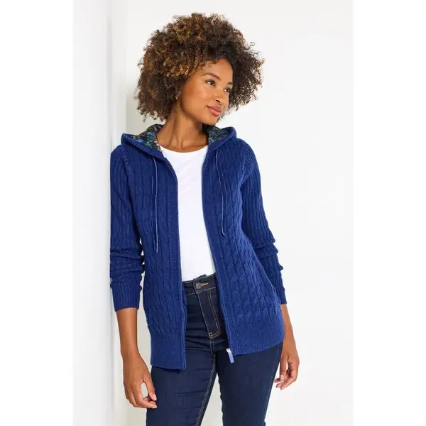 JOE BROWNS Cable Knit Zip Hoodie