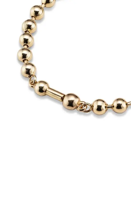 UNODE50 18k -plated Beaded Chain Bracelet