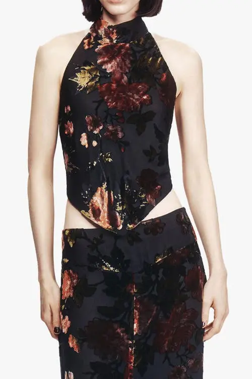 Anna Sui Folia Devore Halter Top