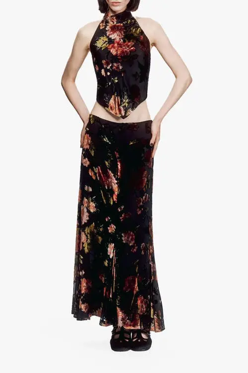 Anna Sui Folia Devore Halter Top