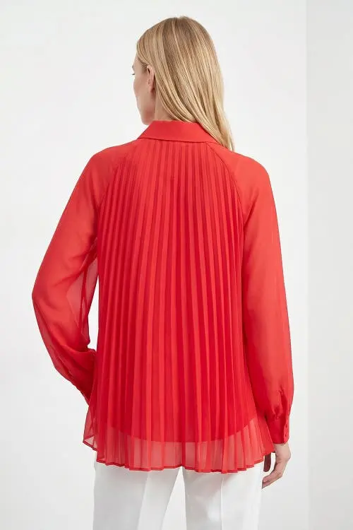 EXQUISE Keyla Pleated Shirt