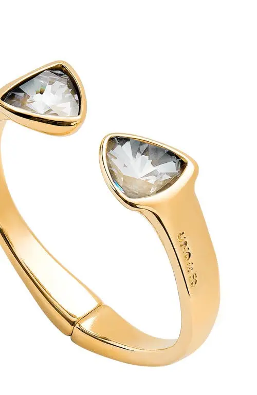UNODE50 Plated Bracelet With Green Faceted Crystals
