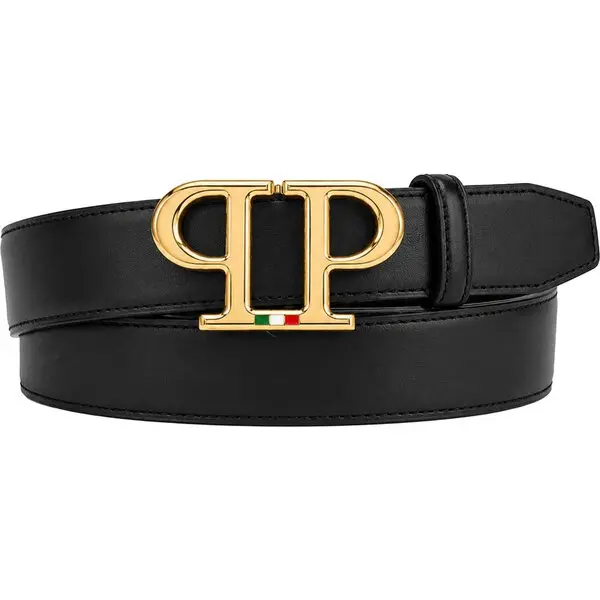 Philipp Plein Symmetrical Belt - Black/lightgold