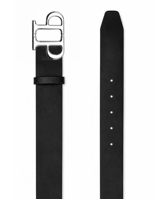 Philipp Plein Symmetrical Logo Leather Belt