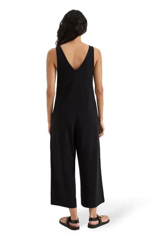 PACT Luxe Essential Organic Cotton Cropped Jumpsuit