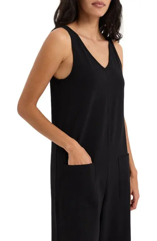 PACT Luxe Essential Organic Cotton Cropped Jumpsuit