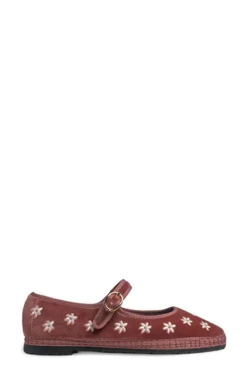 FLABELUS Daisy Embroidery Mary Jane