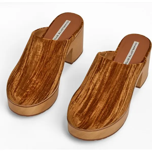 Charlotte Stone Curran Platform Clogs - Toffee