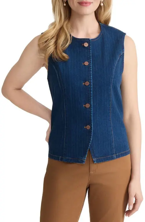 Jones New York Seam Denim Vest