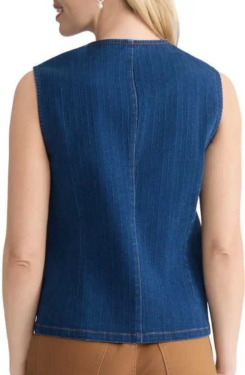 Jones New York Seam Denim Vest