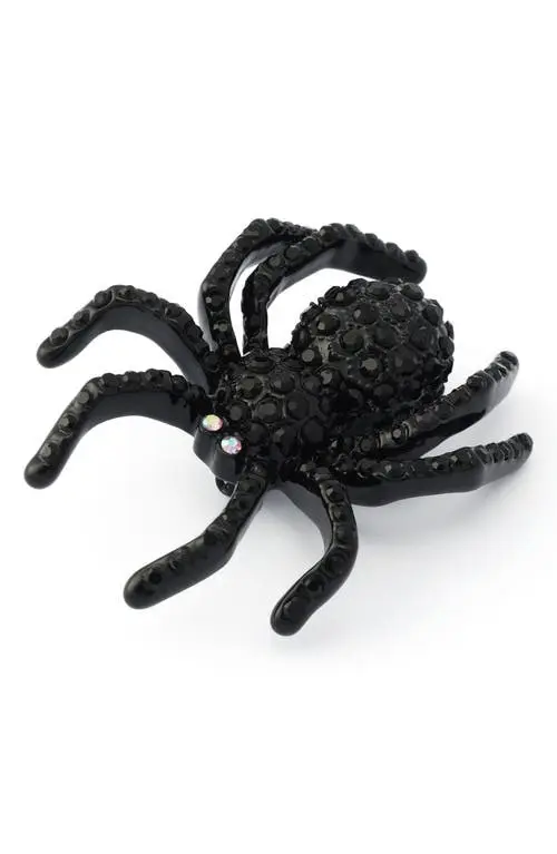 Betsey Johnson Spider Brooch With Crystal Embellishments